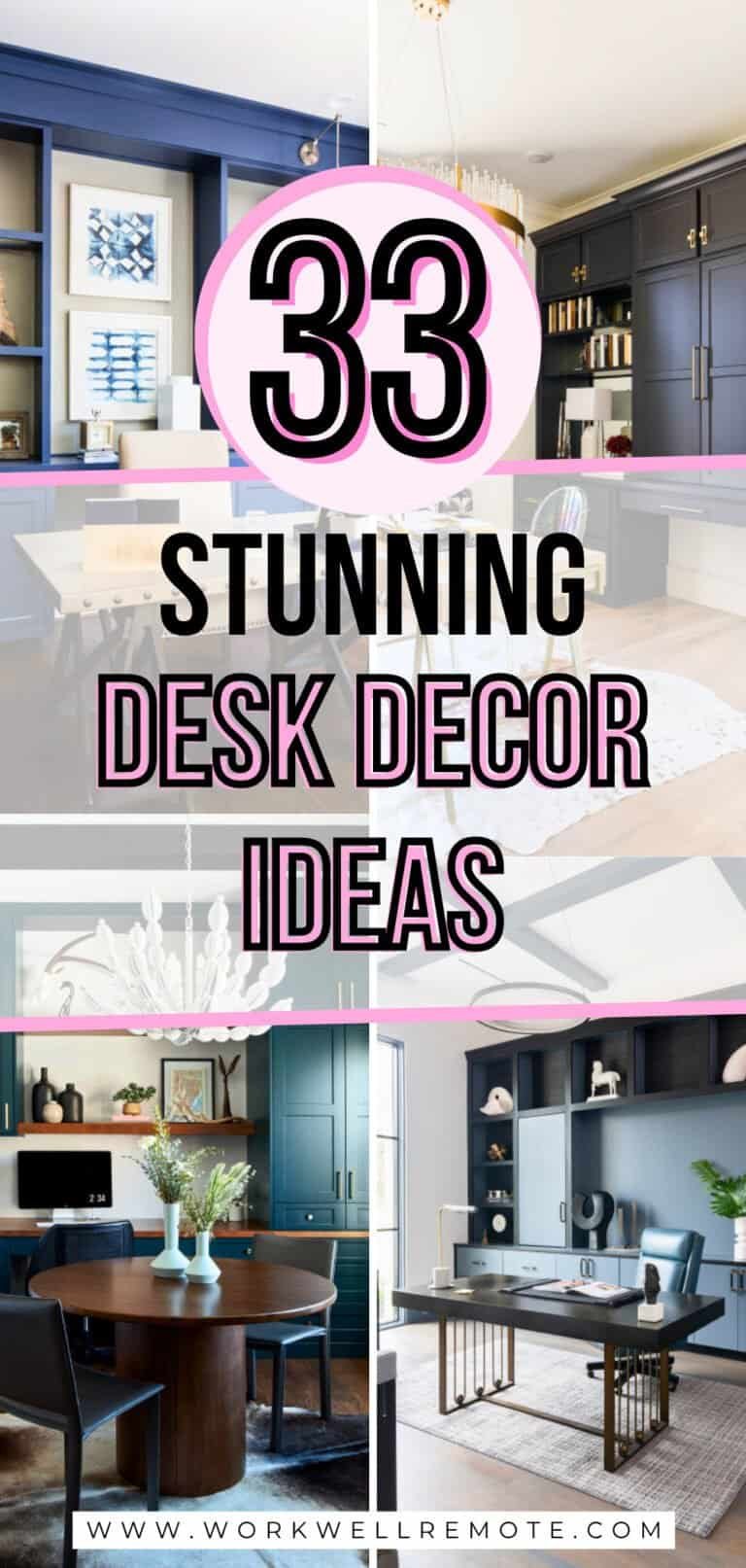 33 Adorable Desk Decor Ideas for a Cozy Home Office - Work Well Remote