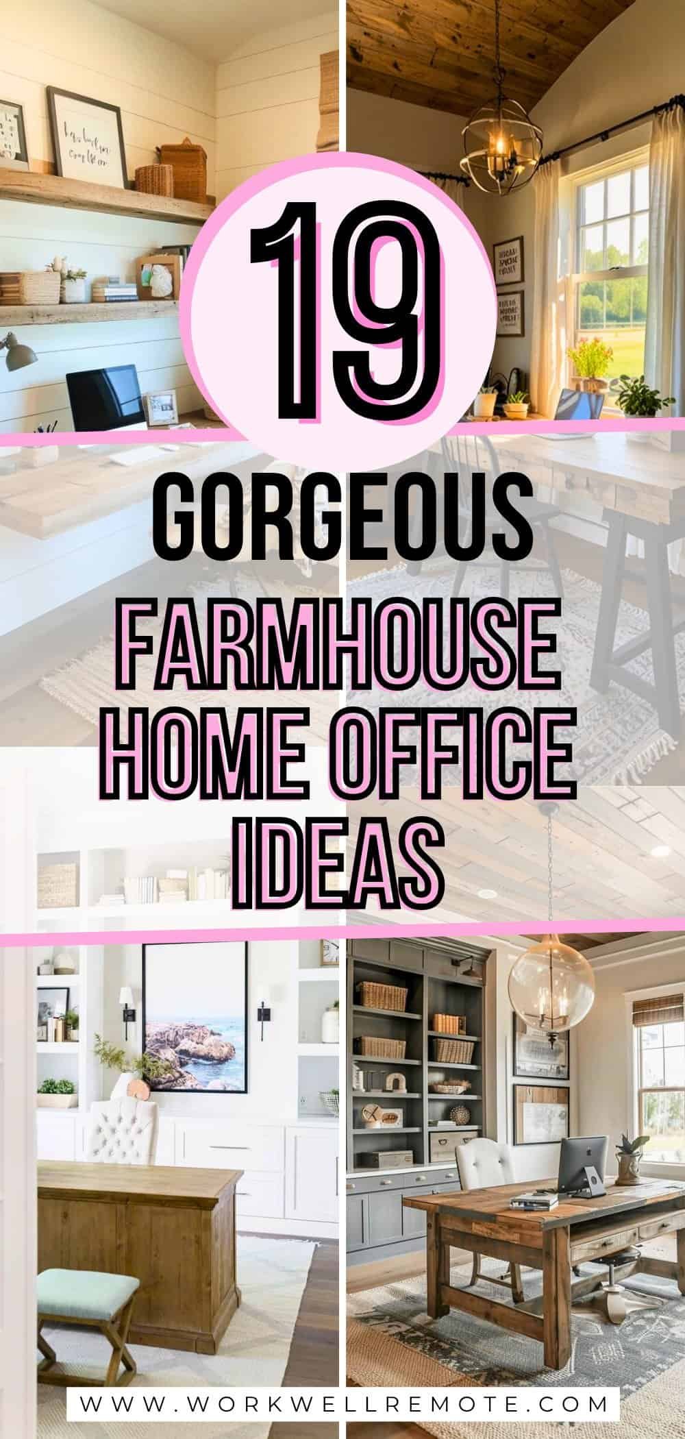 19 Inspiring Farmhouse Home Office Ideas for a Cozy Workspace - Work ...