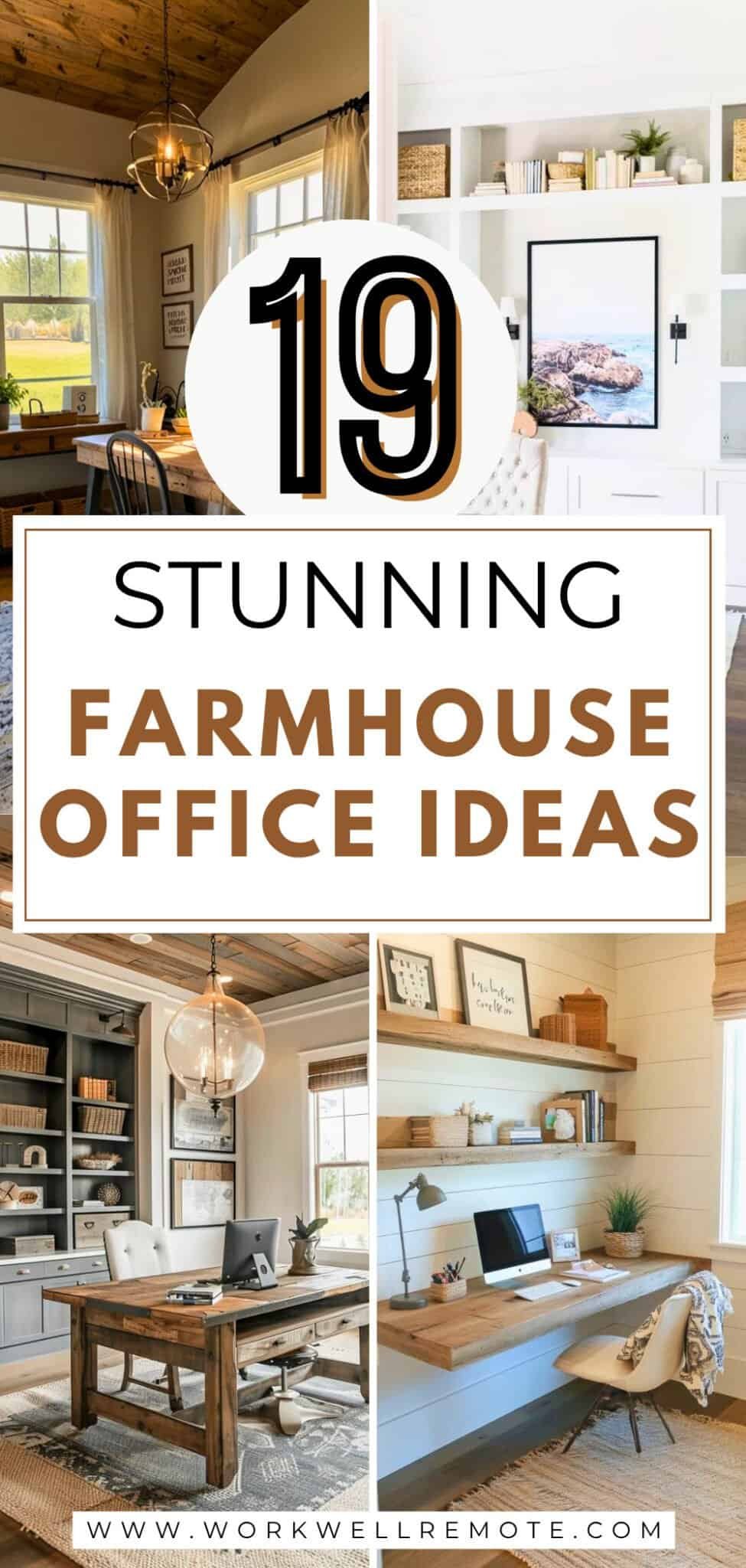 19 Inspiring Farmhouse Home Office Ideas for a Cozy Workspace - Work ...
