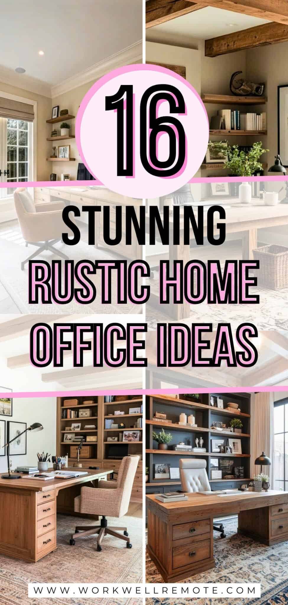 16 Rustic Home Office Ideas for a Cozy and Productive Workspace - Work ...