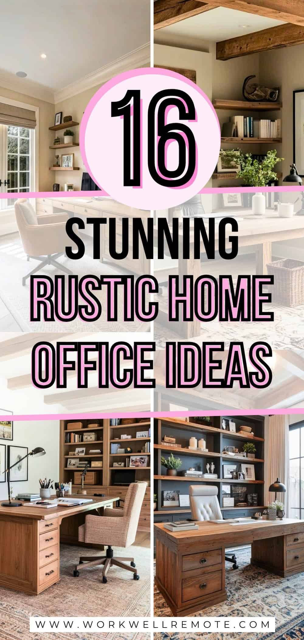 16 Rustic Home Office Ideas for a Cozy and Productive Workspace - Work ...