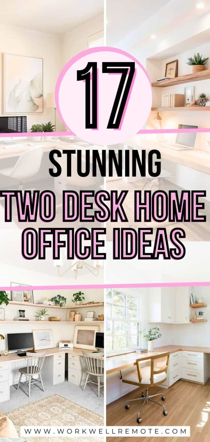17 Two Desk Home Office Ideas for Maximizing Space - Work Well Remote