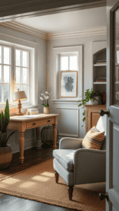19 Inspiring Farmhouse Home Office Ideas for a Cozy Workspace - Work ...