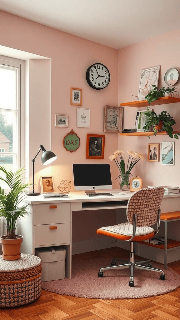 31 Chic and Classy Feminine Home Office Ideas - Work Well Remote