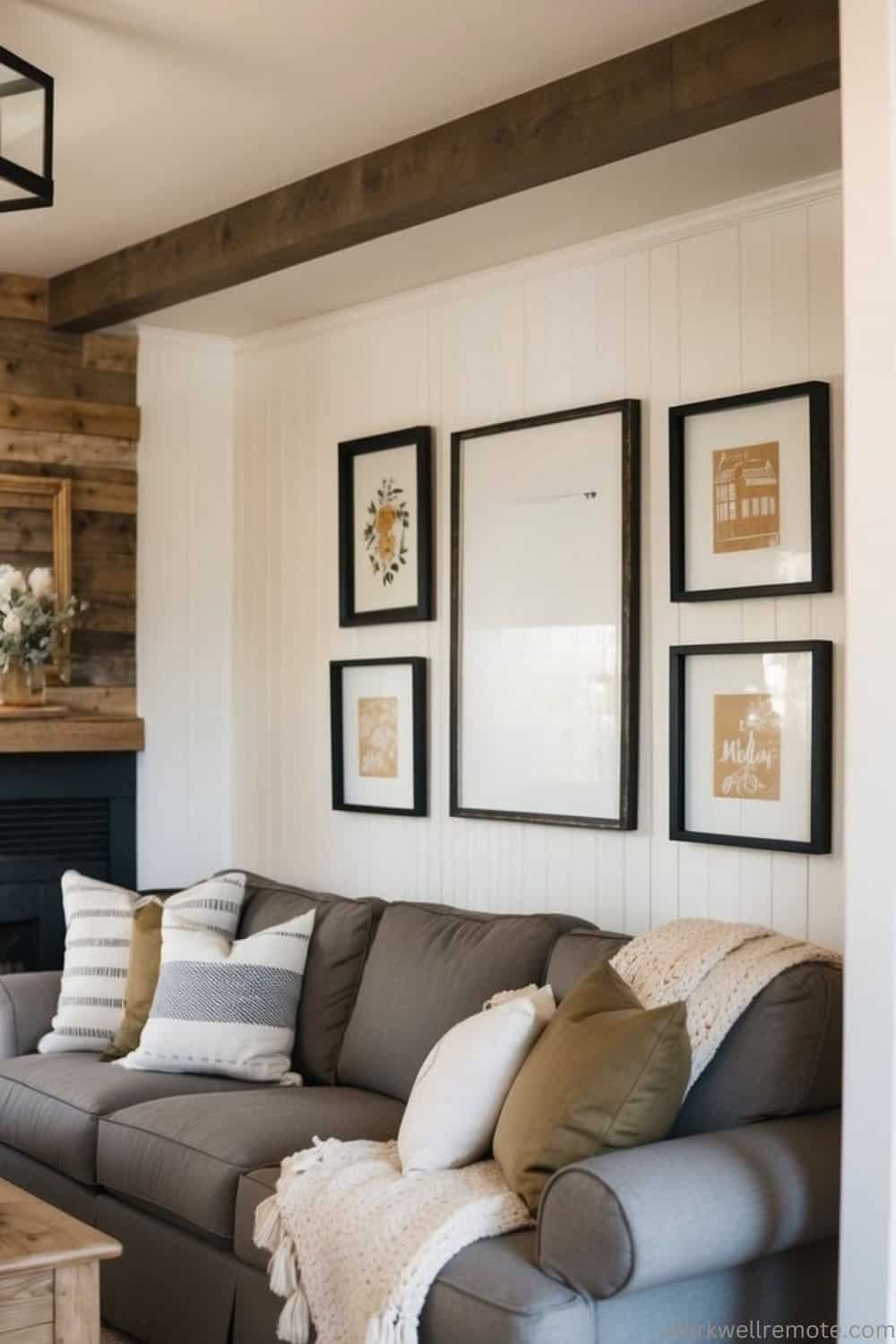 17 Stunning Rustic Farmhouse Gallery Wall Ideas - Work Well Remote