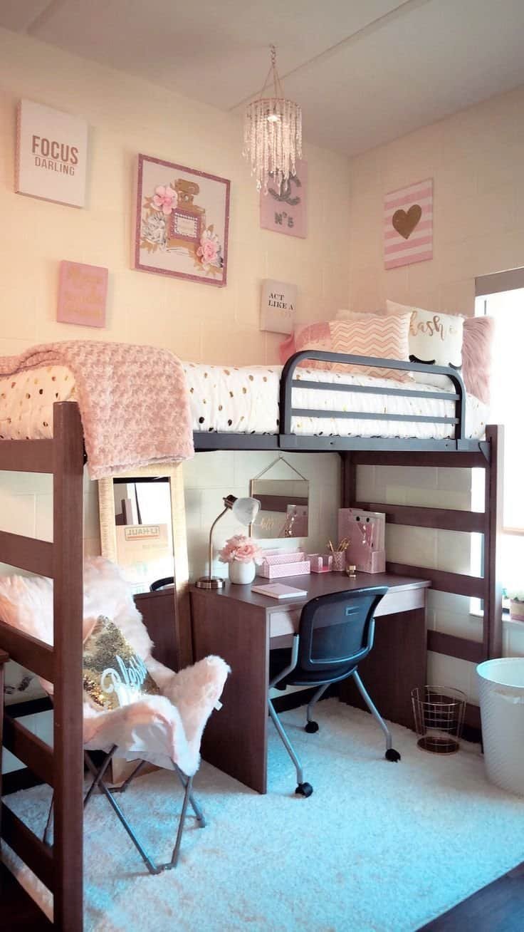 35 Cute and Creative Dorm Desk Ideas - Work Well Remote