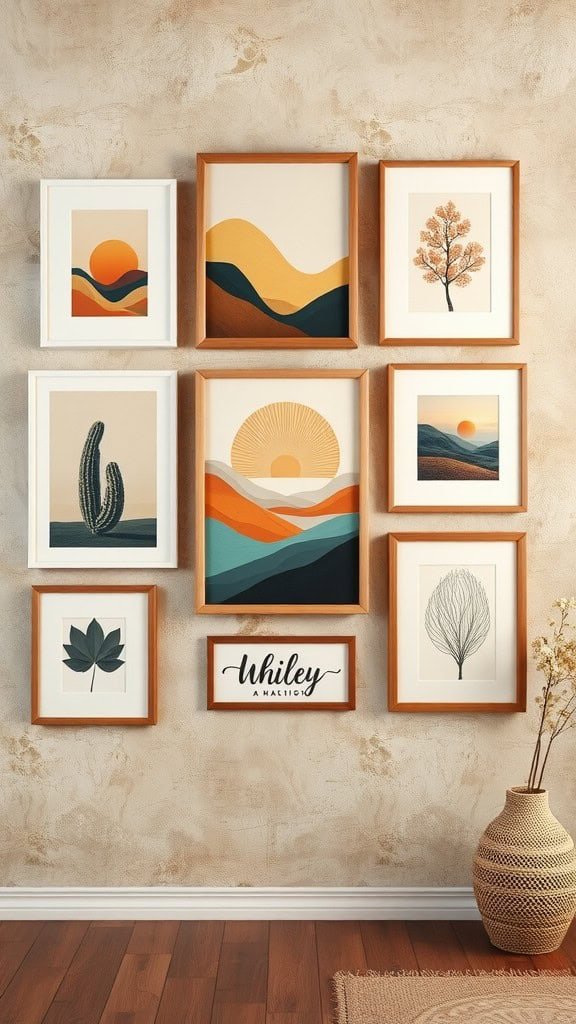 17 Stunning Rustic Farmhouse Gallery Wall Ideas - Work Well Remote