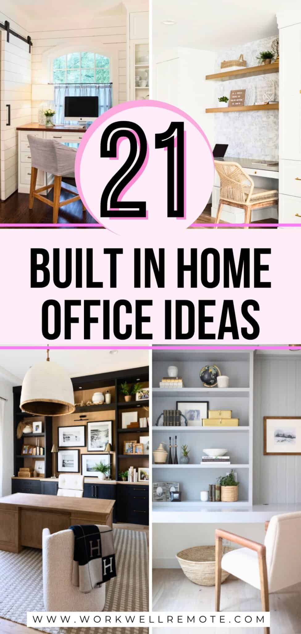 21 Amazing Built-In Office Desk And Cabinets Ideas - Work Well Remote