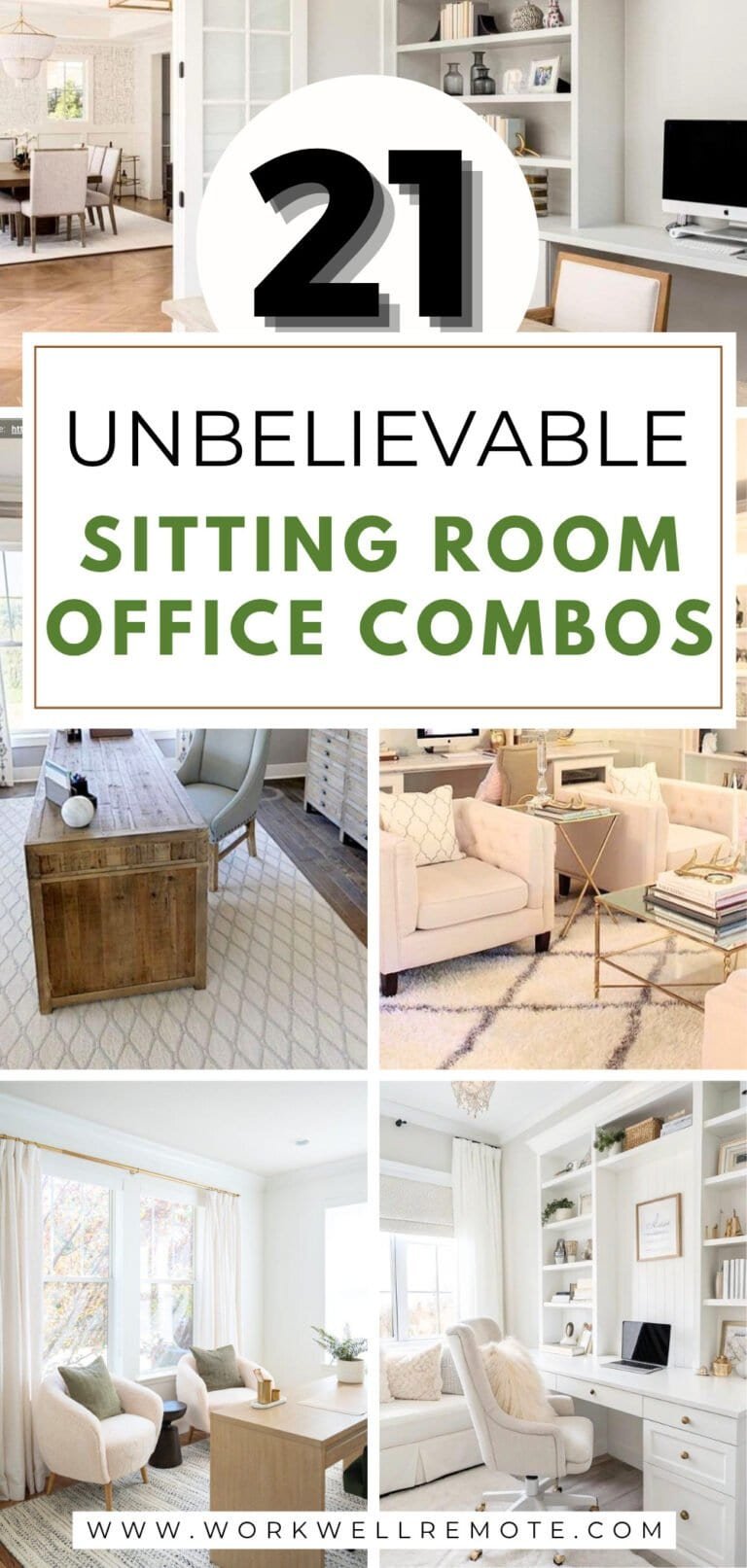 21 Stunning Sitting Room Office Combo Ideas - Work Well Remote