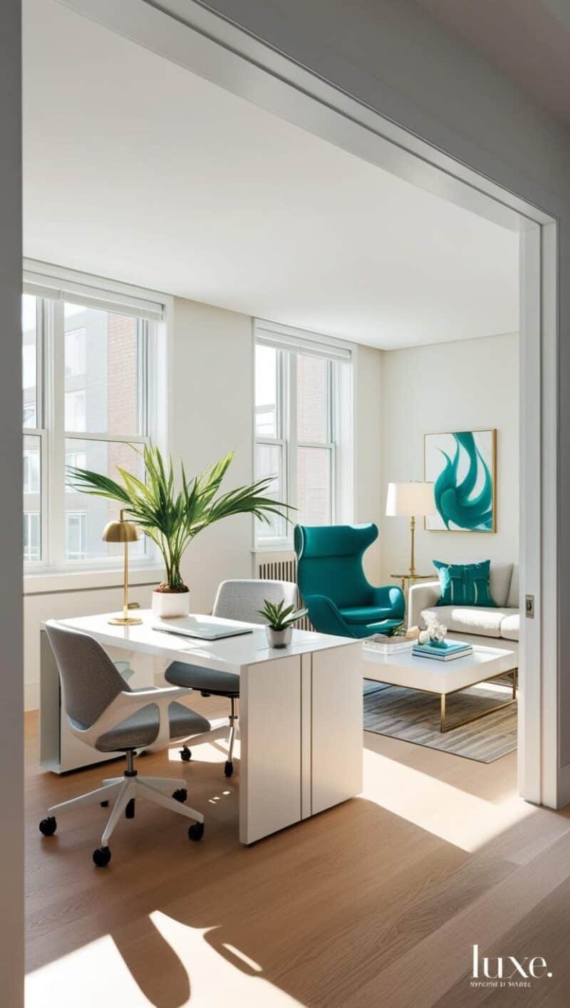 17 Gorgeous Home Office TV Room Combo Ideas - Work Well Remote