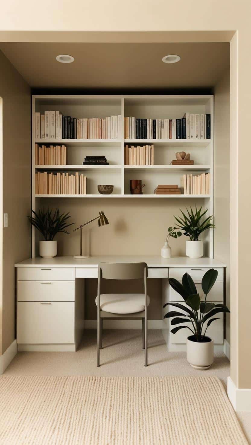 21 Amazing Built In Office Desk And Cabinets Ideas - Work Well Remote