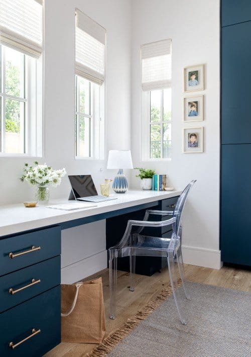 21 Amazing Built-In Office Desk And Cabinets Ideas - Work Well Remote
